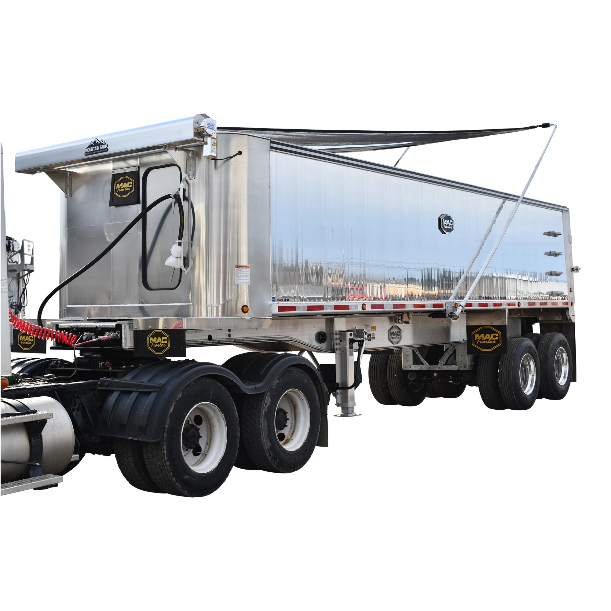 96" Electric Telescoping Flip Tarp for Trailers with 3900lb Torsion ...