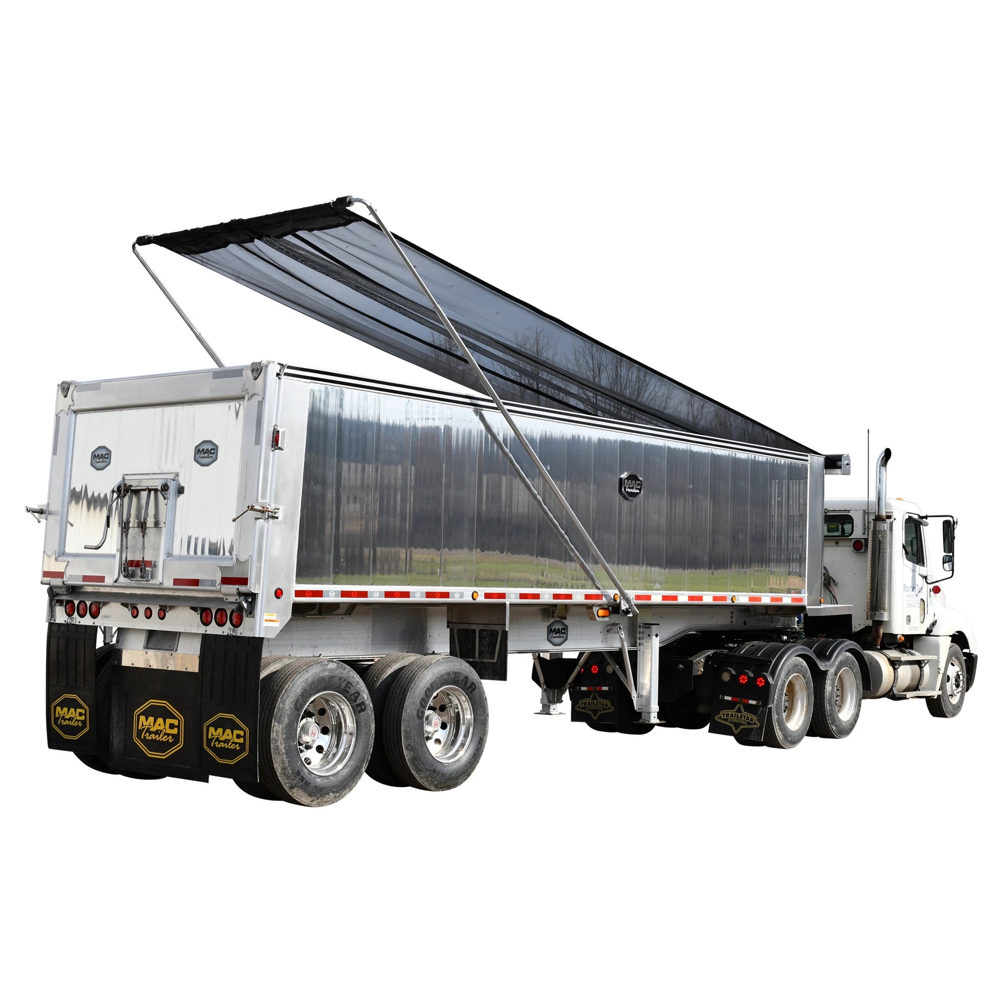 96" Electric Telescoping Flip Tarp for Trailers with 3900lb Torsion ...